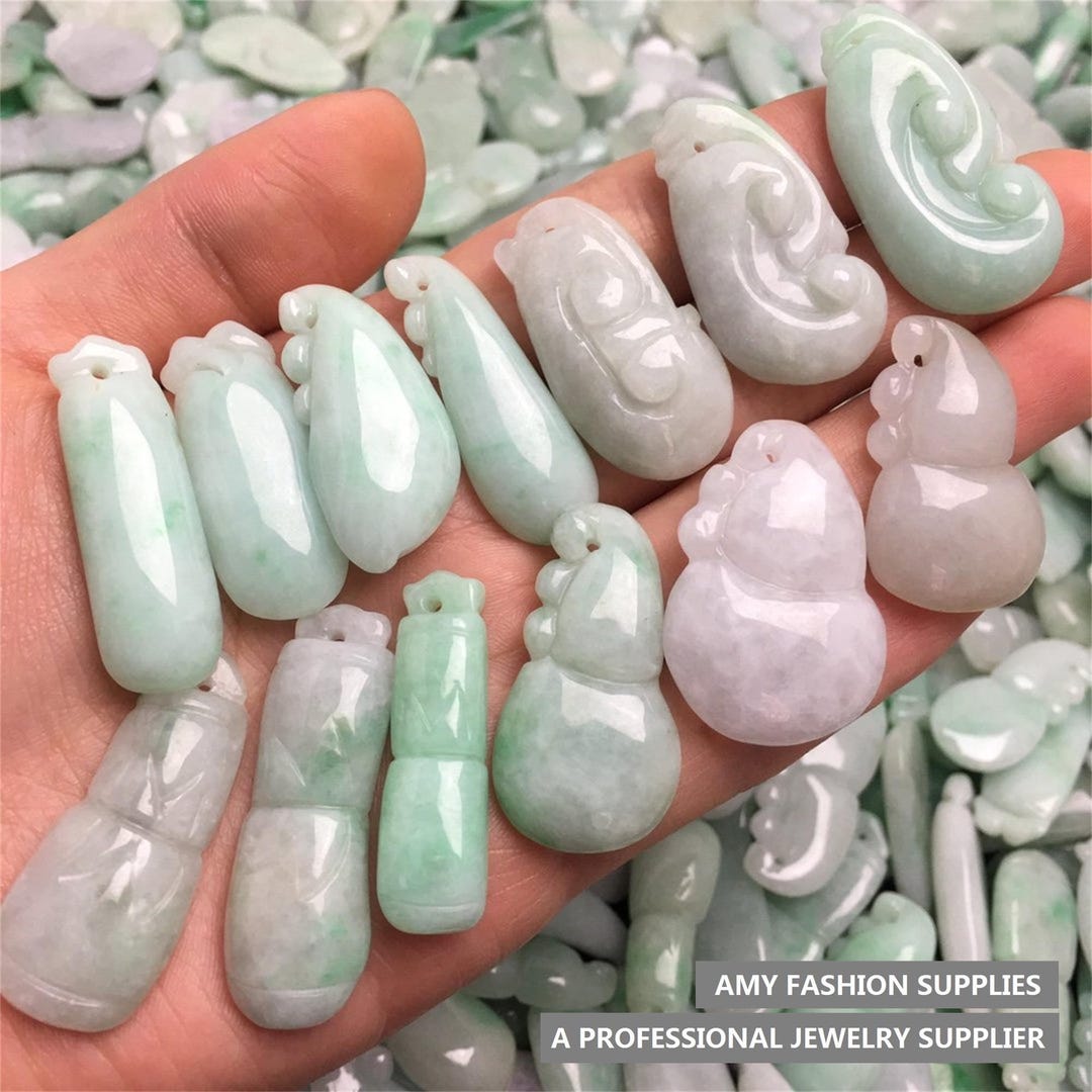 3pcs Natural Type A Burmese Jadeite Multi Colors and Shapes Fancy ...