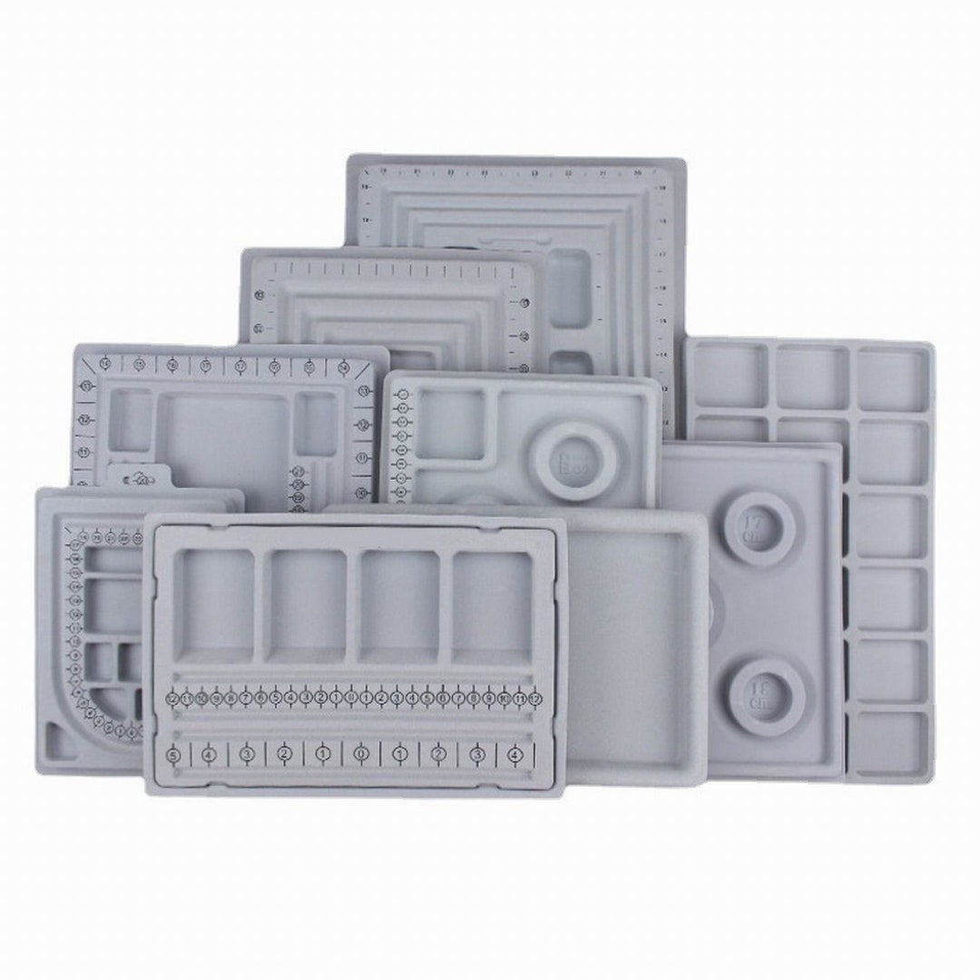 2pcs Plastic Combo Beading Board for Jewelry Design,gray Flocking ...