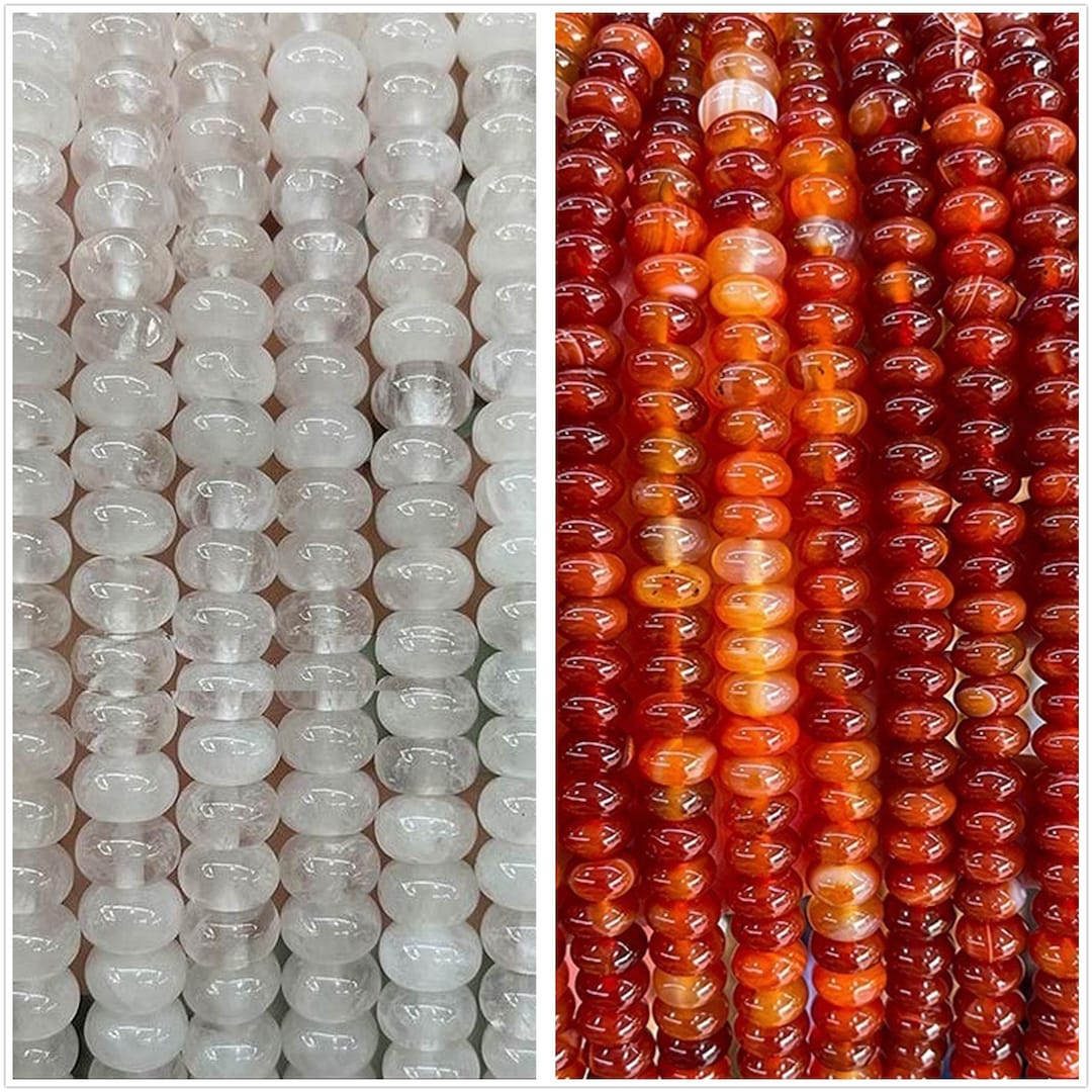 Natural Loose Gemstone Coin Beads Spacer Beads Semi Precious Genuine ...