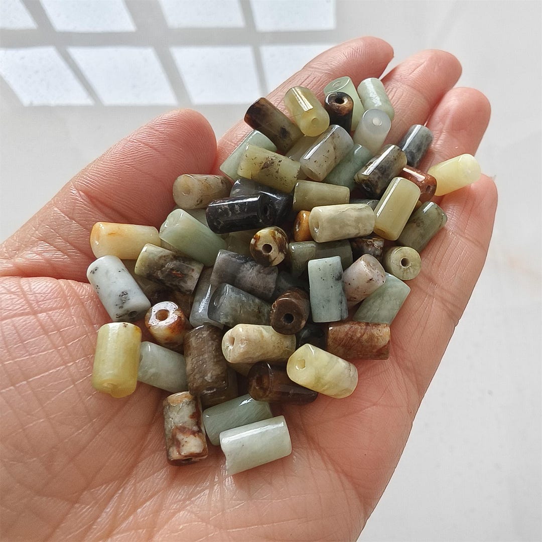 20pcs Natural Untreated Multi Colors Nephrite Jadeite Xiuyan Jade Xiu ...