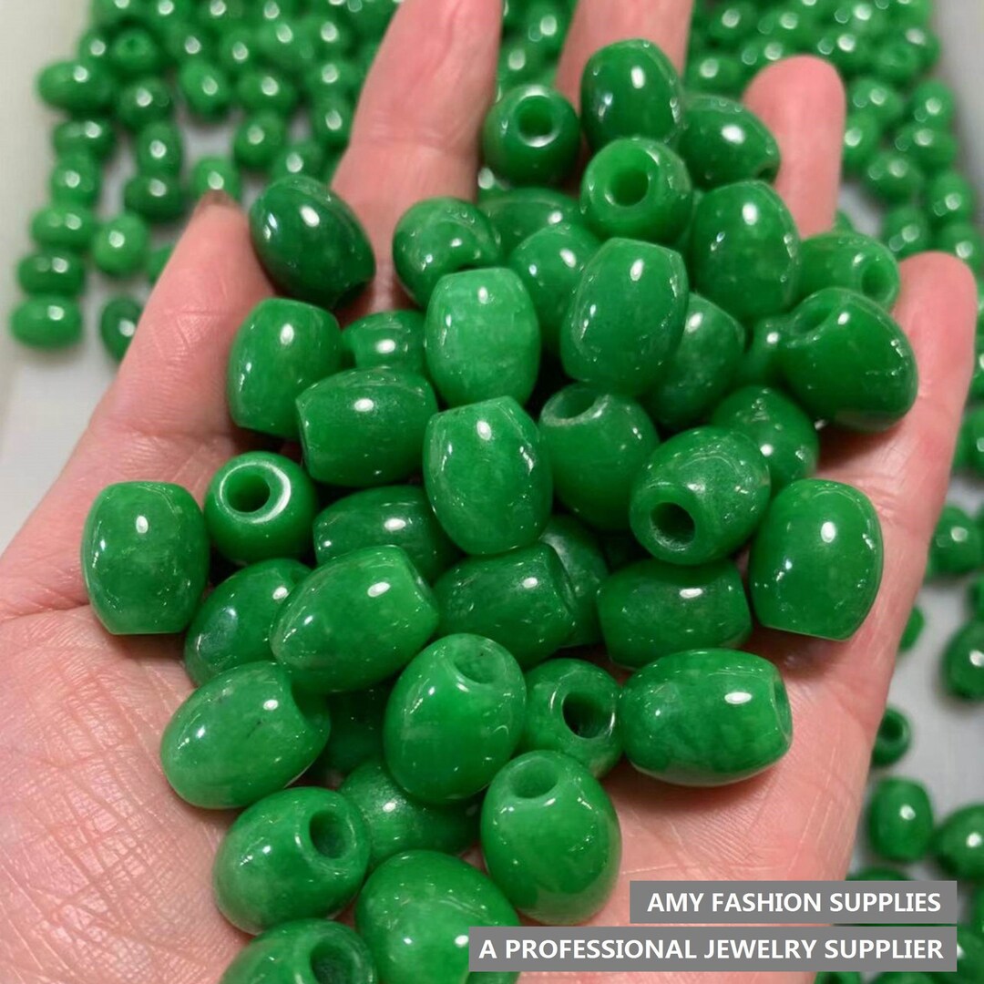 10pcs 14X12 Natural Burma Jadeite Color Heated Dry Green Jadeite ...