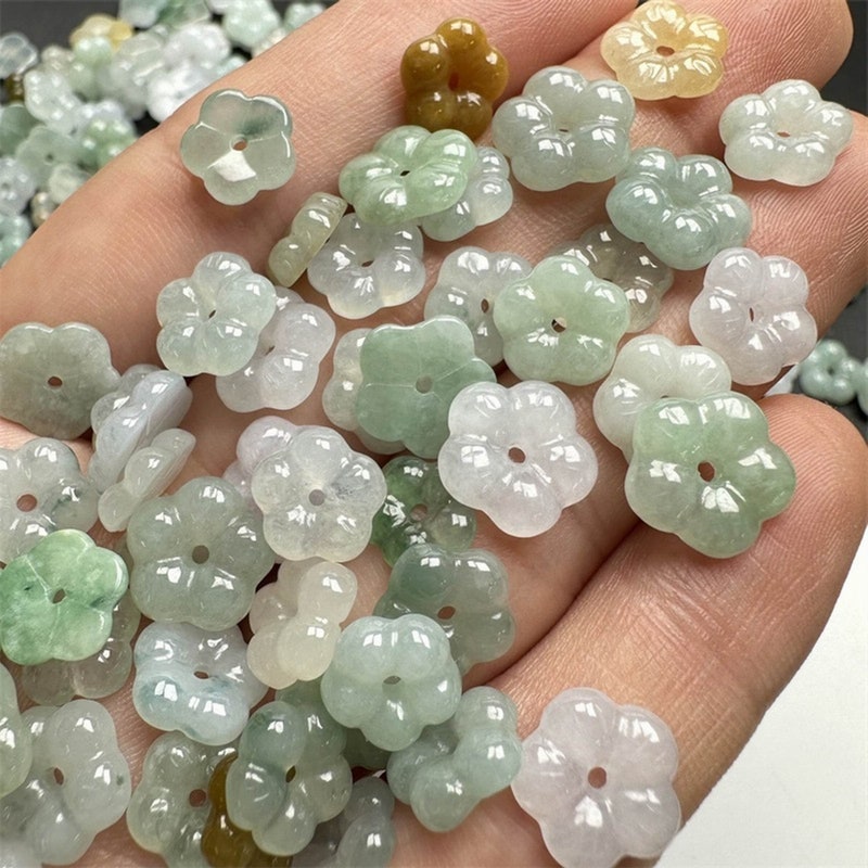 Jade Flower Beads - Etsy