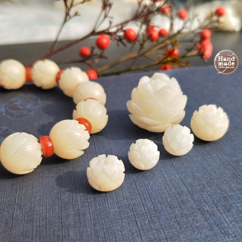 Carved Bodhi Lotus Beads - Etsy