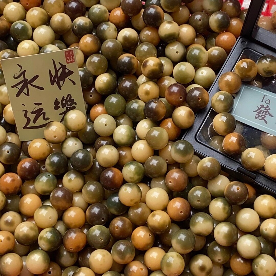 DDP | 20pcs 15mm Multi Colors Mala Bodhi Seed Smooth Round Beads,ball ...