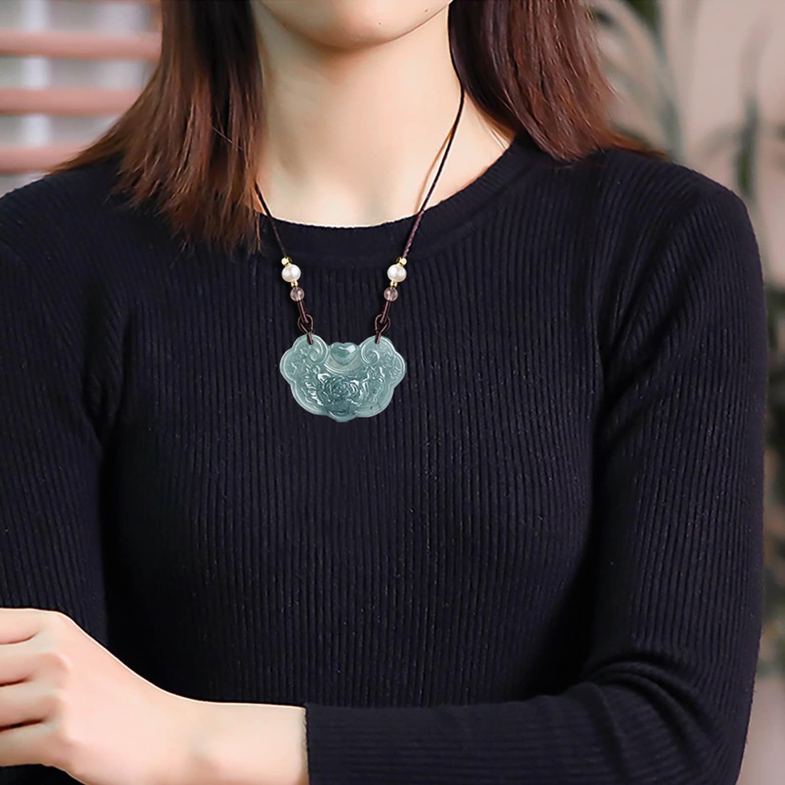Natural Grade A Blue Watery Guatemalan Jadeite Chinese Ruyi Amulet ...