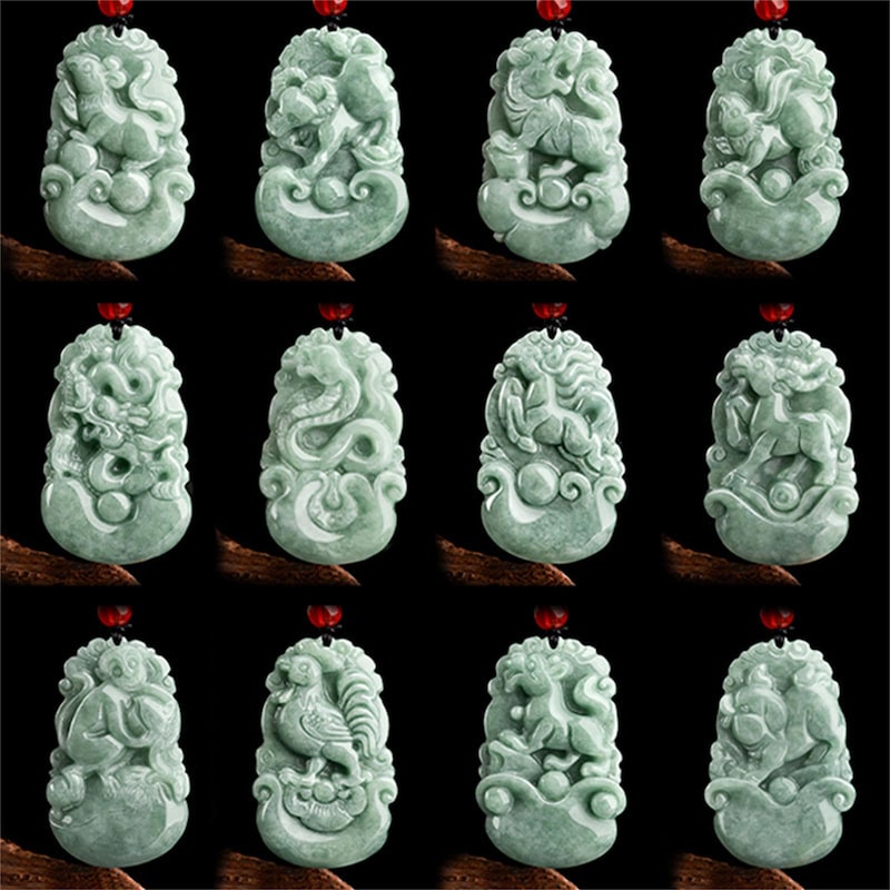 Jade Dog Pendant Zodiac - Etsy