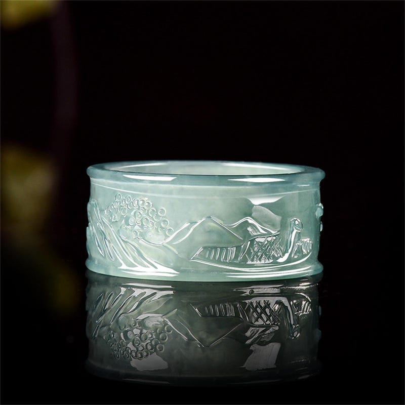 Imperial Jade Thumb Ring - Etsy