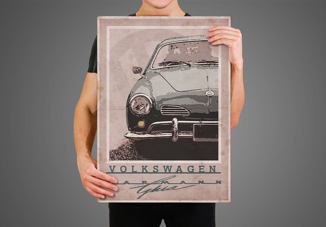 Volkswagen Karmann Ghia Vintage Style VW Poster - Etsy