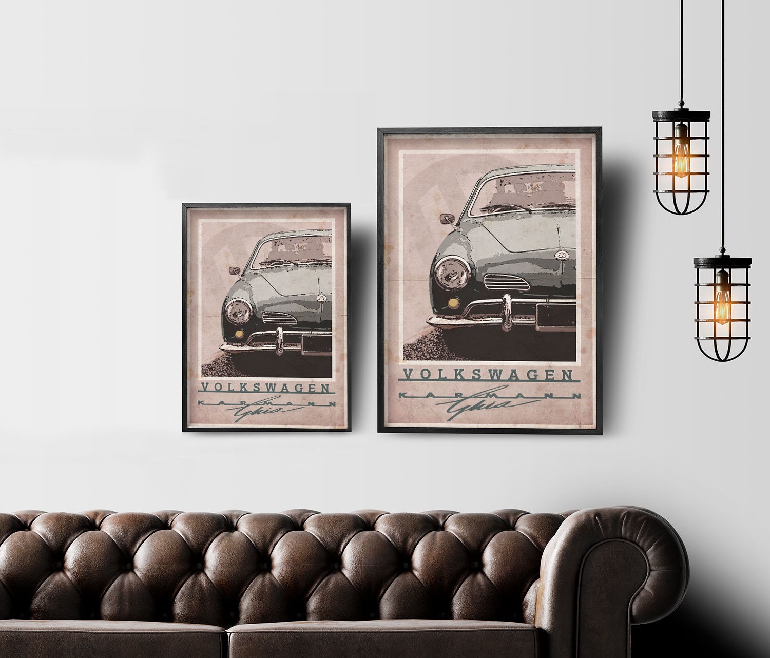 Volkswagen Karmann Ghia Vintage Style VW Poster - Etsy
