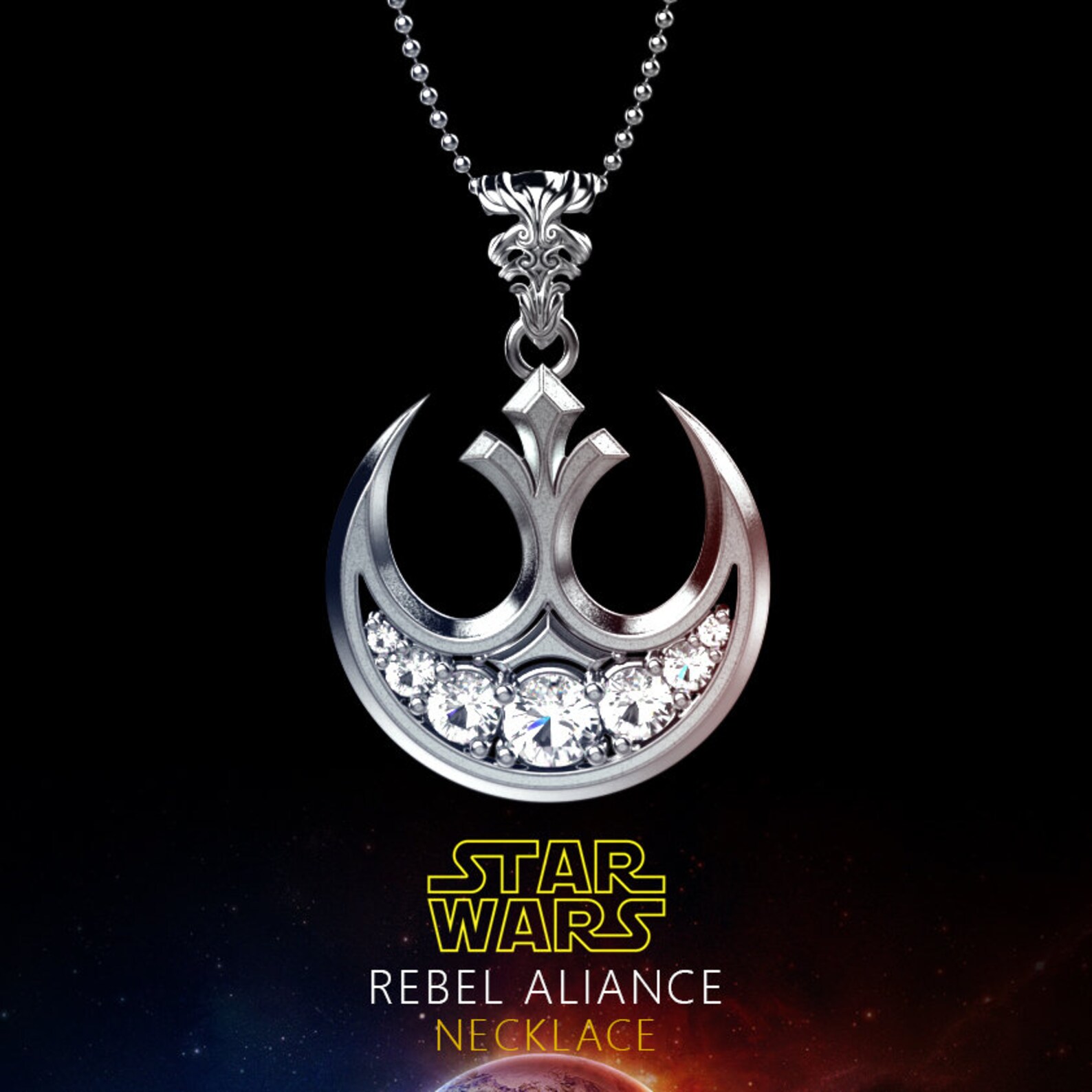 Star Wars Necklaces for Women Sterling Silver Pendant - Etsy