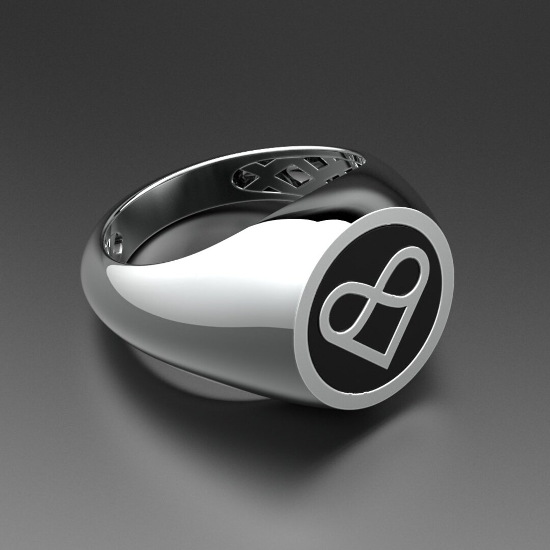 Eternal Love, the Infinity and Heart Signet Ring in Silver, Gold, or Platinum - a Timeless ...