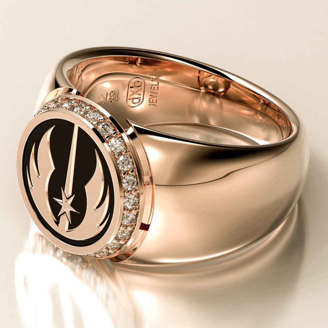 Star Wars Gold Ring Jewelry for Her and Him, Star Wars Engagement and ...