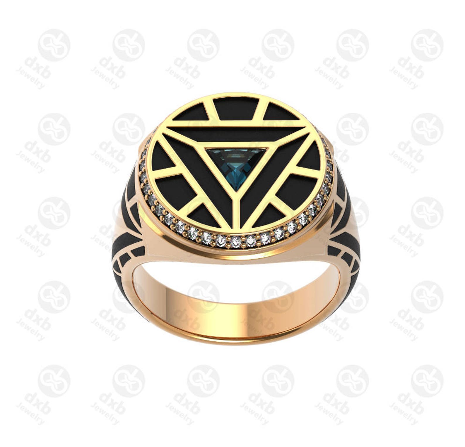 Iron Man inspired Gold 14K Ring Geek Jewelry Marvel Ring - Etsy