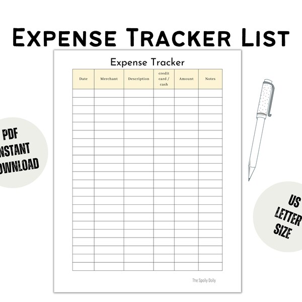 Credit Card Transaction Tracker - Etsy