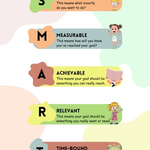 SMART Goals for Kids Poster | - Etsy