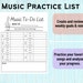 Music Practice Weekly Planner Instrument Music Practice - Etsy