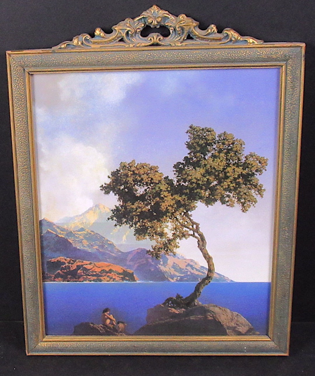Superb Antique Frame With Maxfield Parrish Print of Aquamarine - Etsy