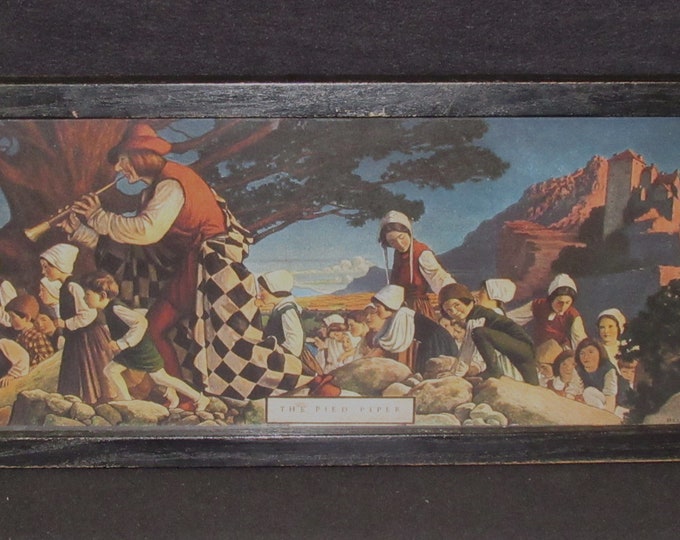 Maxfield Parrish Pied Piper Art Print With Antique/vintage Wood Frame ...