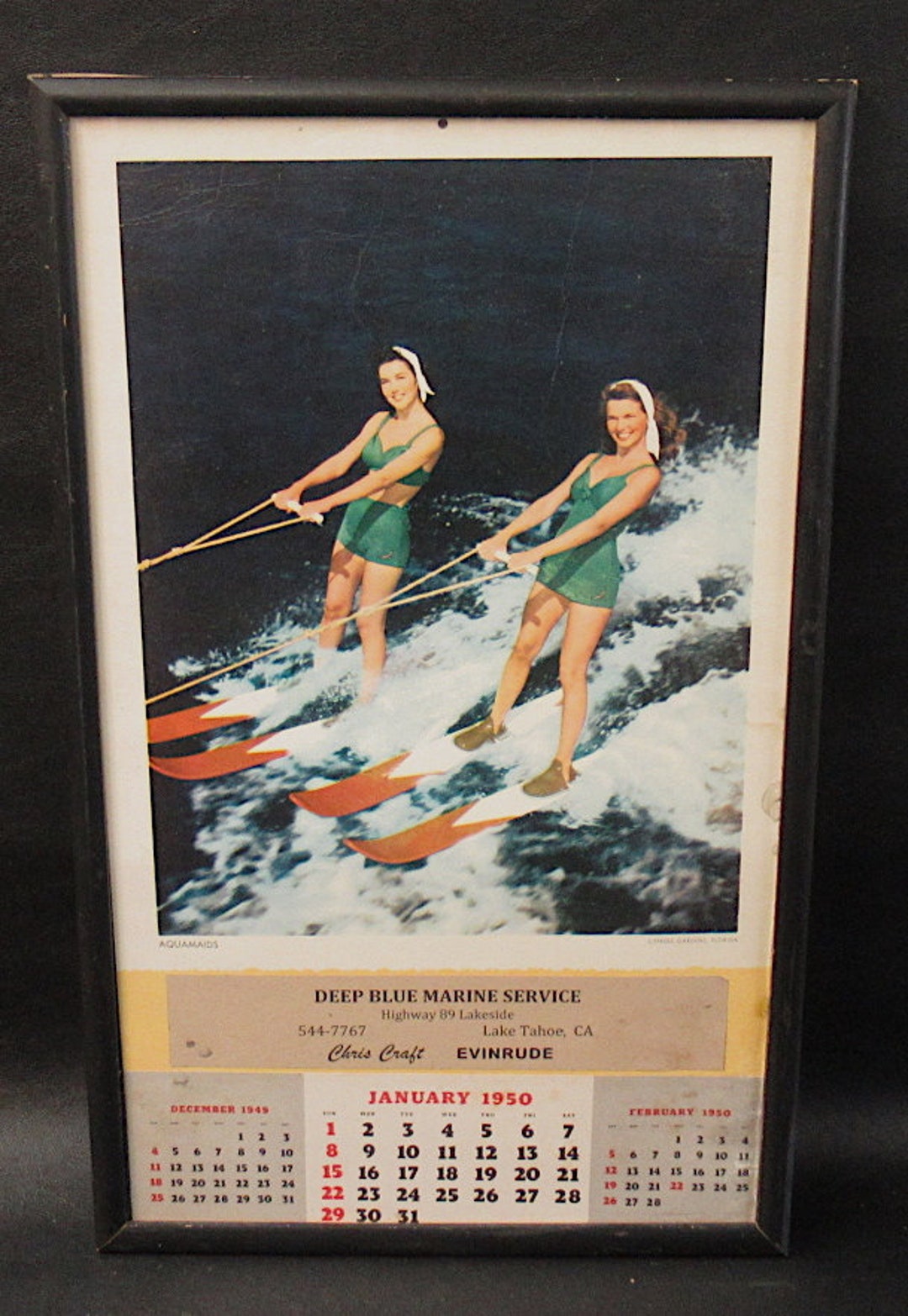 Original 1950s Lithograph Photo Art Calendar / Vintage Lake - Etsy