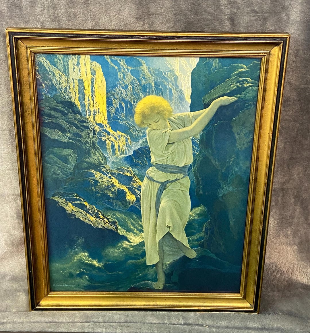 Maxfield Parrish Antique Original 1920s Early Lithograph Printing "the ...