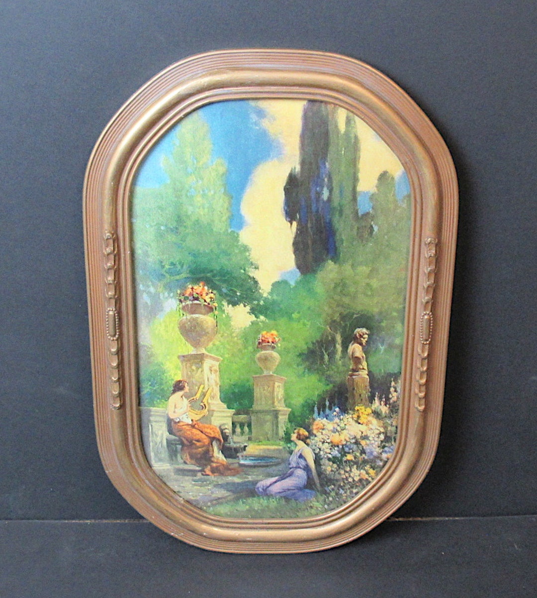 1920s Garden Scene / Vintage/ Antique Frame - Etsy
