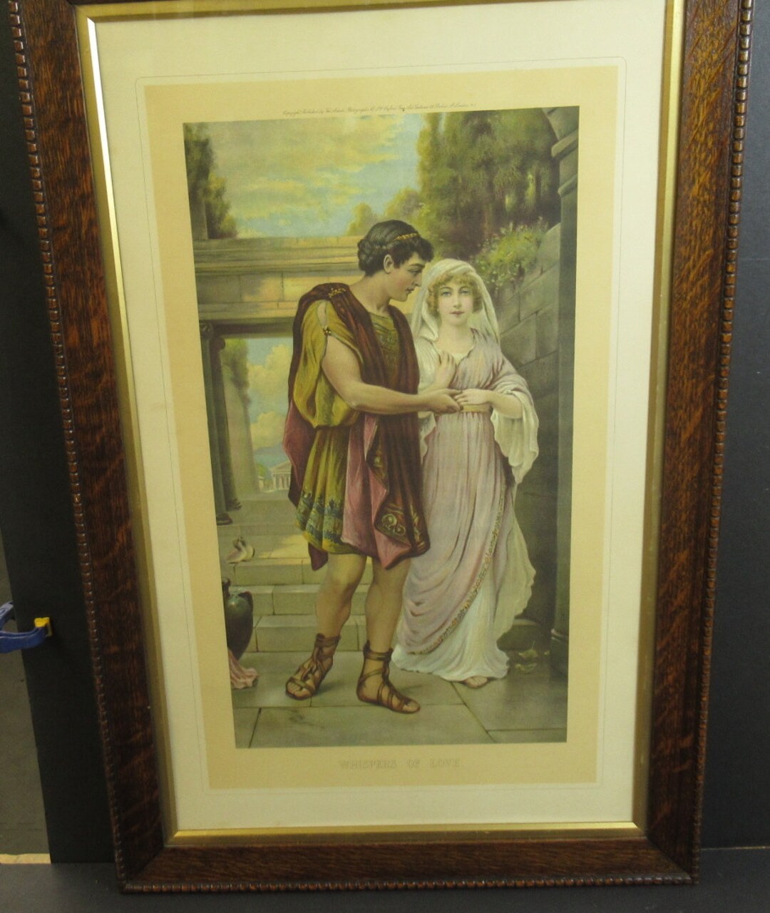 1860s Early Fredrick Leighton " Whispers of Love" Photogravure ...
