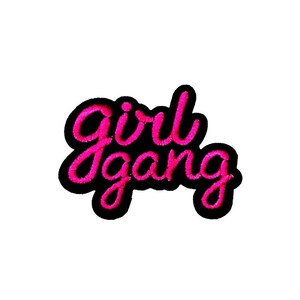 Girl Gang Patch Black Pink Feminist Best Friends Iron-on - Etsy