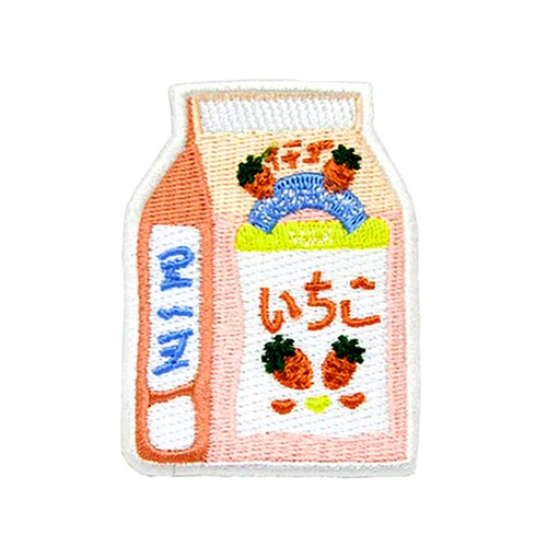 Strawberry Milk Patch Kawaii Japanese Pink Drink Carton - Etsy