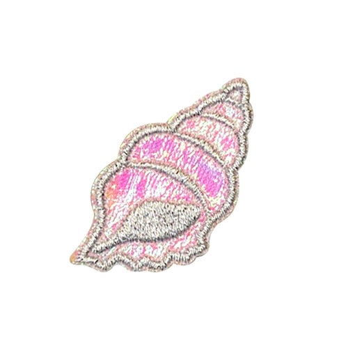 Seashell Iridescent Iron on Patch Mermaid Shell Sew Patch - Etsy