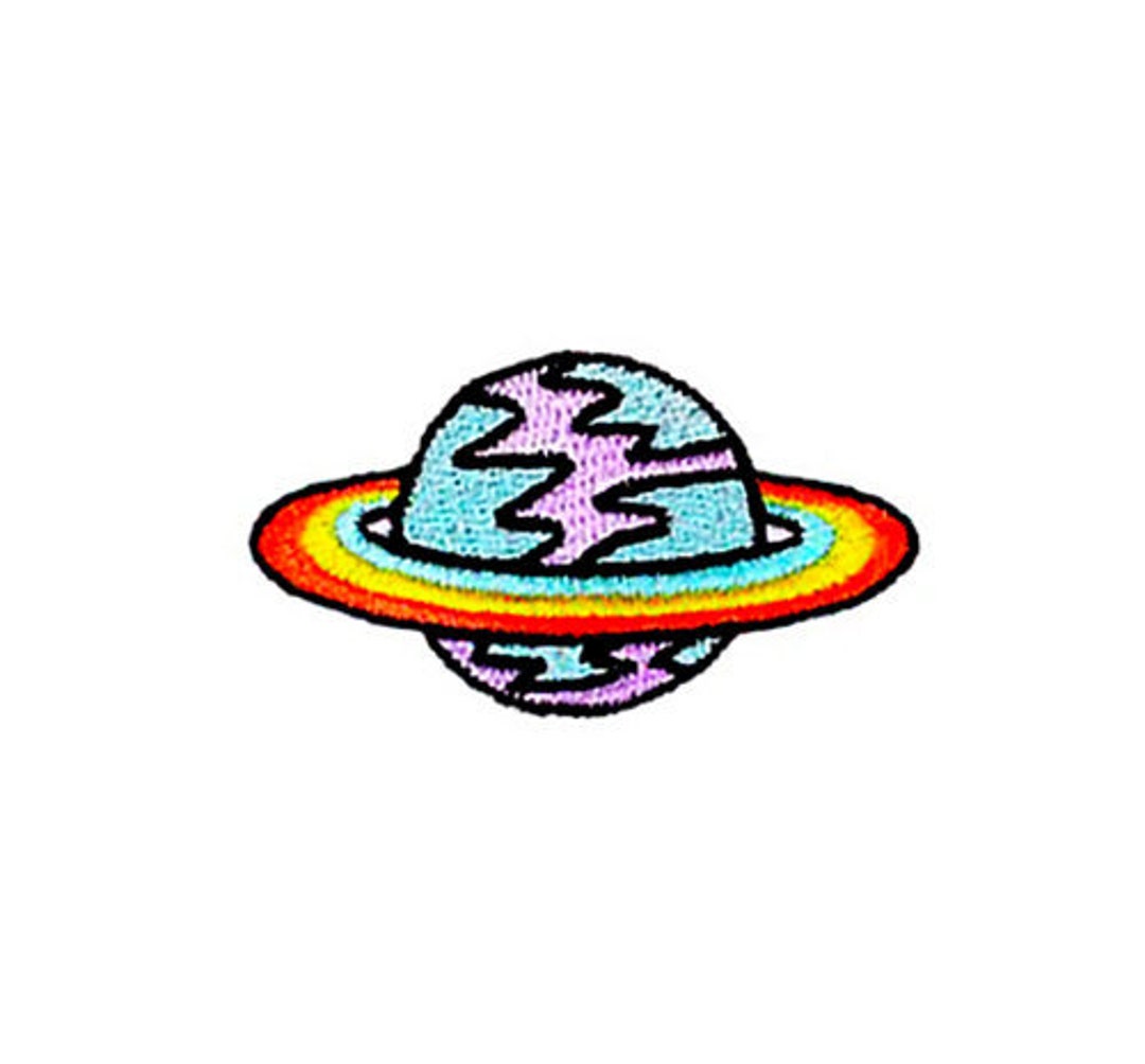 Rainbow Planet Patch Kawaii Pastel Saturn Galaxy Iron-on - Etsy
