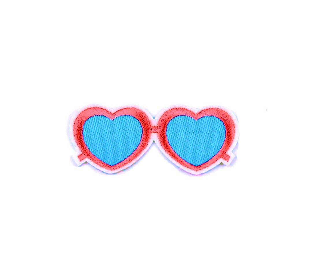 Heart Sunglasses Patch Love Sun Shades Glasses Iron-on - Etsy
