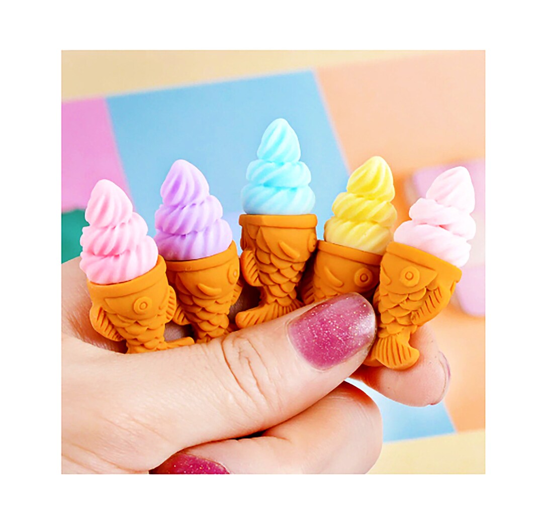 Mini Taiyaki Pin 3D Waffle Fish Ice Cream Resin Kawaii Lapel - Etsy