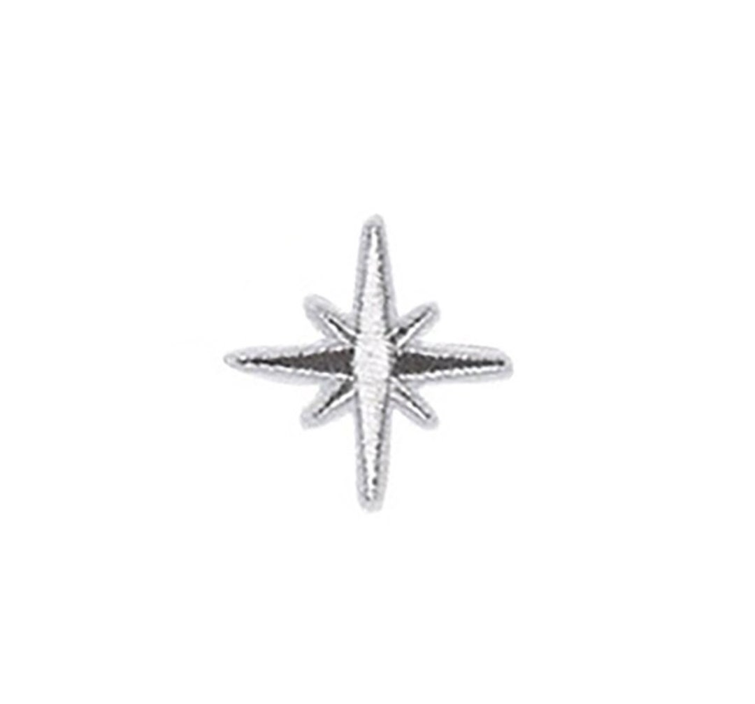 Tiny Silver Star Patch Mini Metallic Galaxy Starburst - Etsy