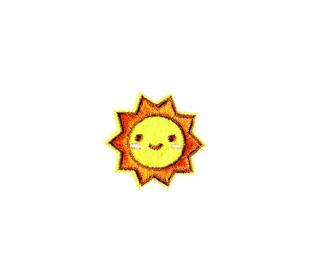 Mini Sunshine Patch Tiny Kawaii Bright Yellow Happy Sun Face - Etsy