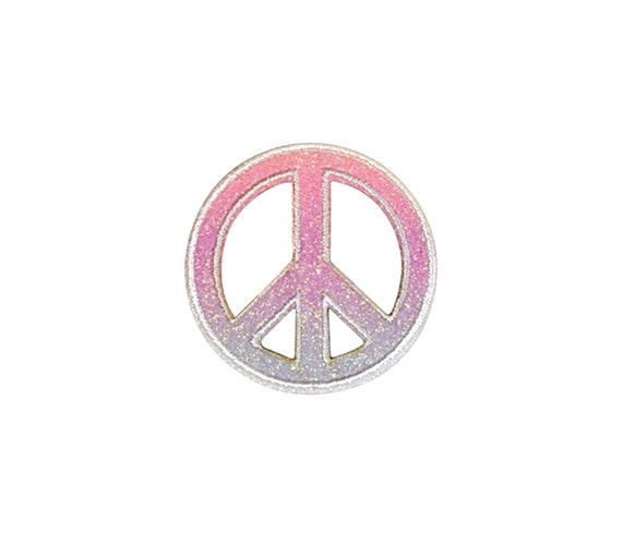 Sparkly Pink Peace Sign