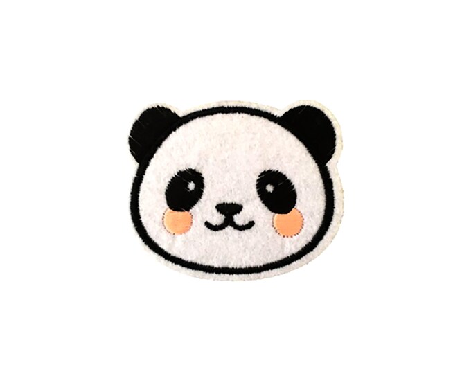 Panda Patch Mini Kawaii Panda Bear Head Animal Iron-on - Etsy