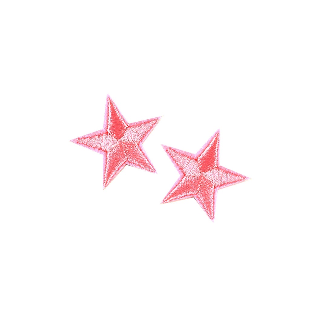 Mini Pink Star Patches 2x Tiny Pastel Kawaii Stars Iron-on - Etsy