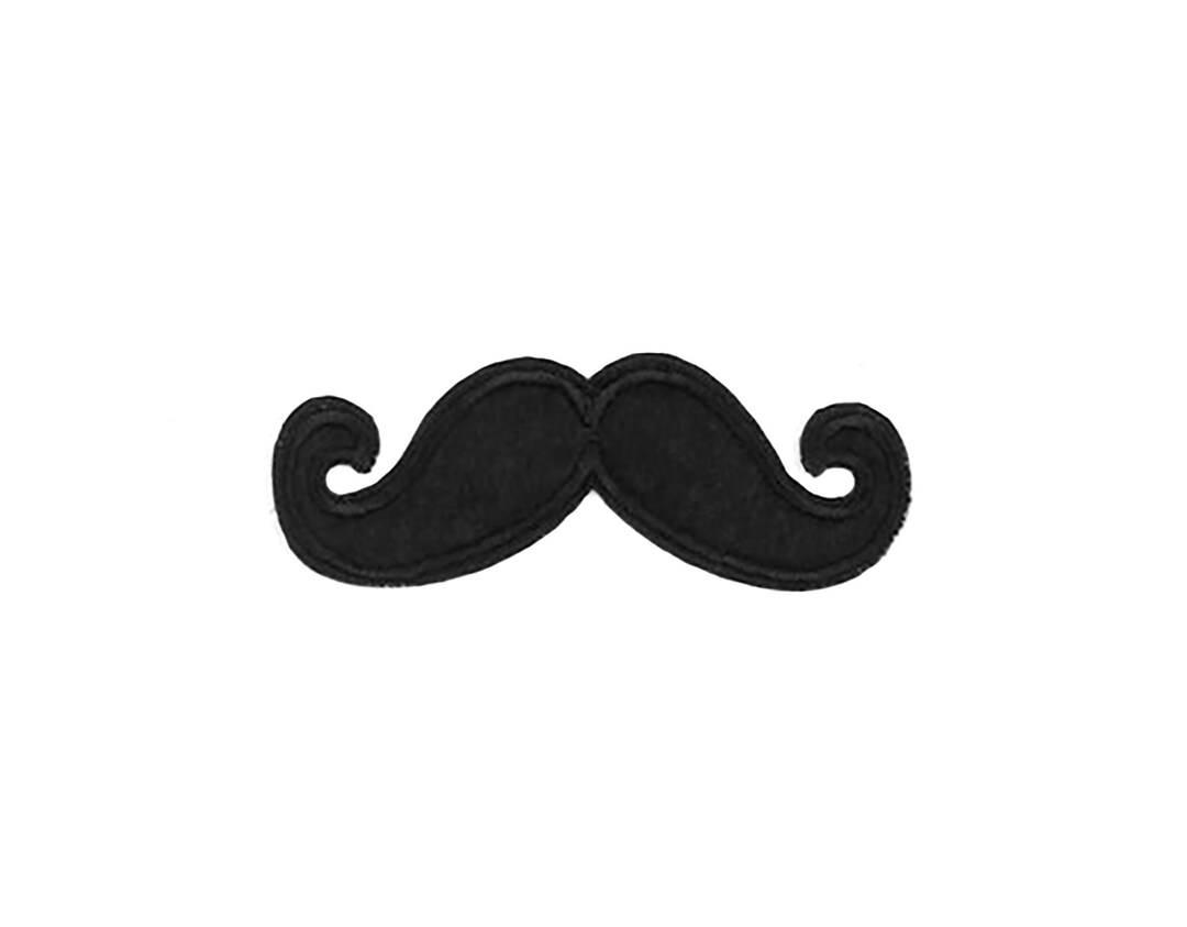Mustache Patch Dapper Men's Moustache Iron-on Applique - Etsy