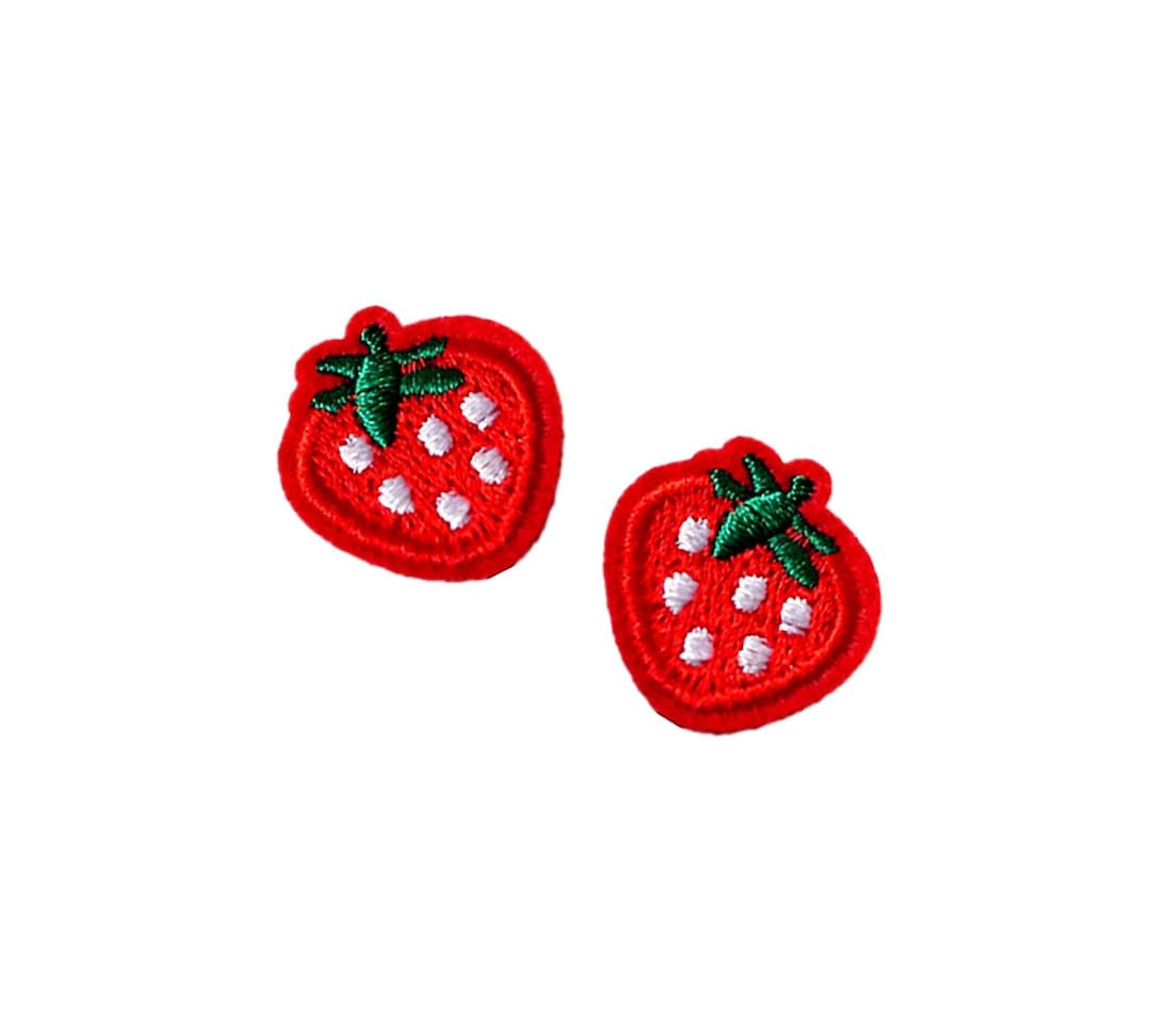 Mini Strawberry Patches 2x Teeny Tiny Kawaii Summer Fruit - Etsy