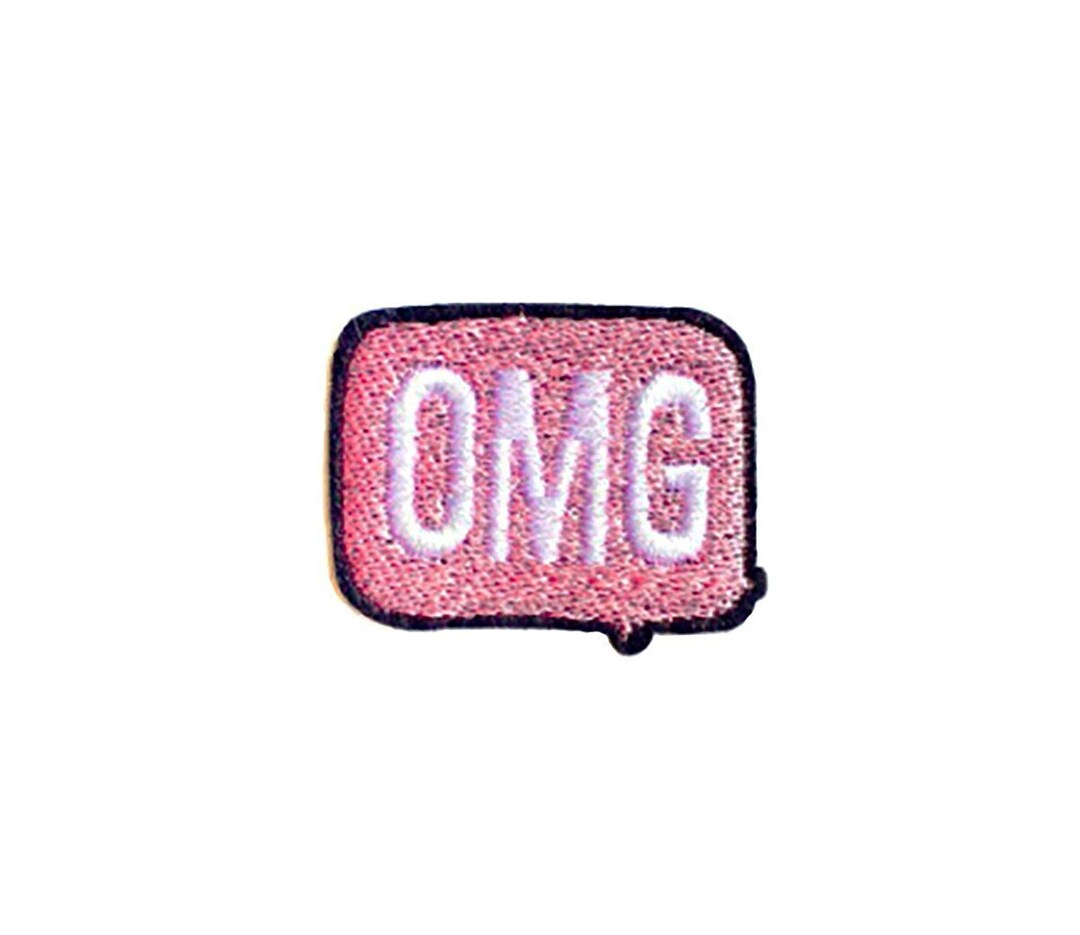 OMG Patch Pink Sarcastic Thought Bubble Iron-on Applique - Etsy