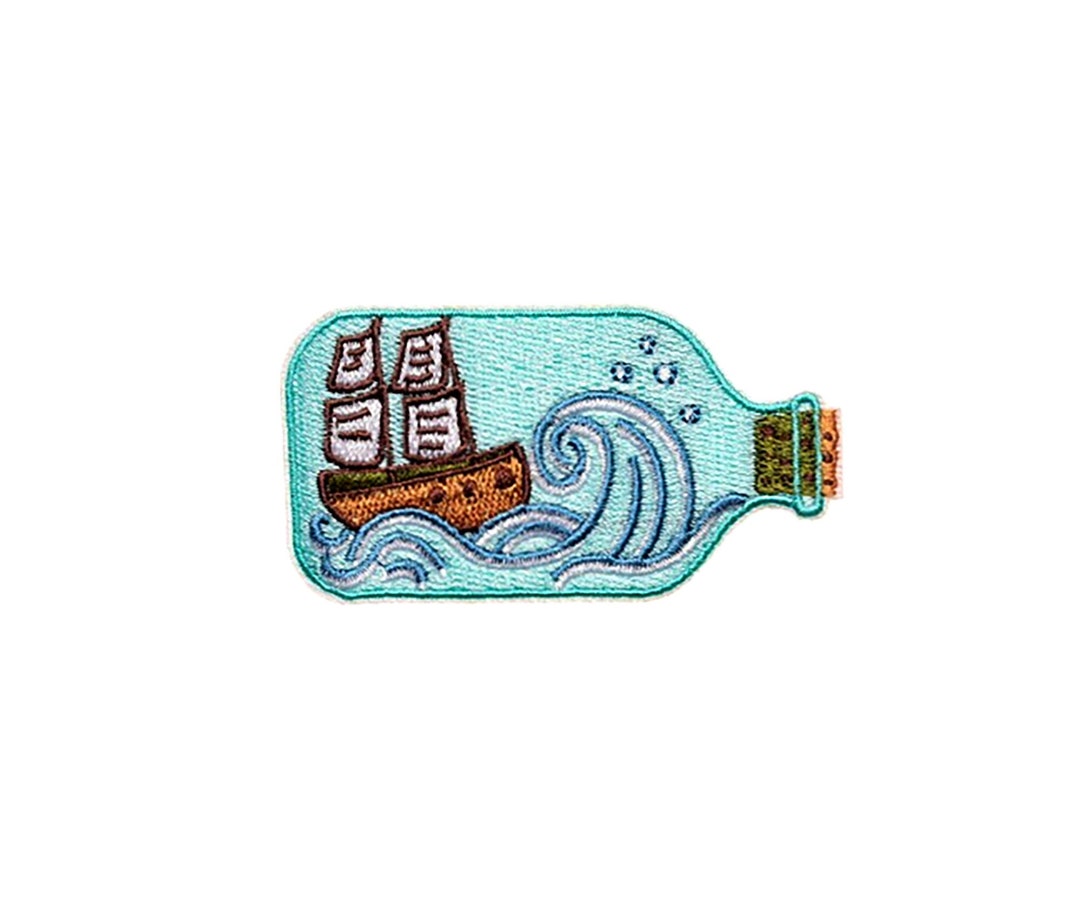 Ship in a Bottle Patch Pastel Pirate Ocean Sea Captain - Etsy