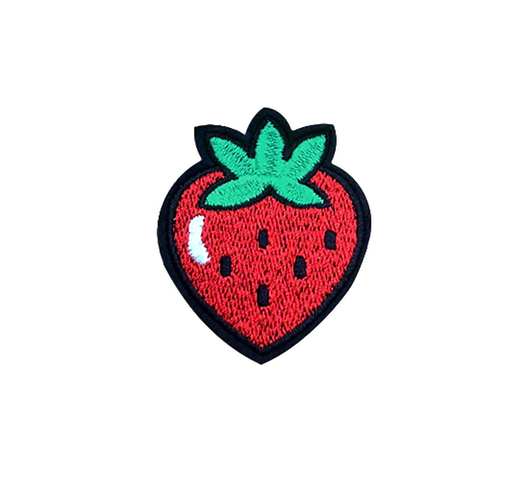Red Strawberry Patch Sweet Kawaii Fruit Berry Iron-on Applique ...