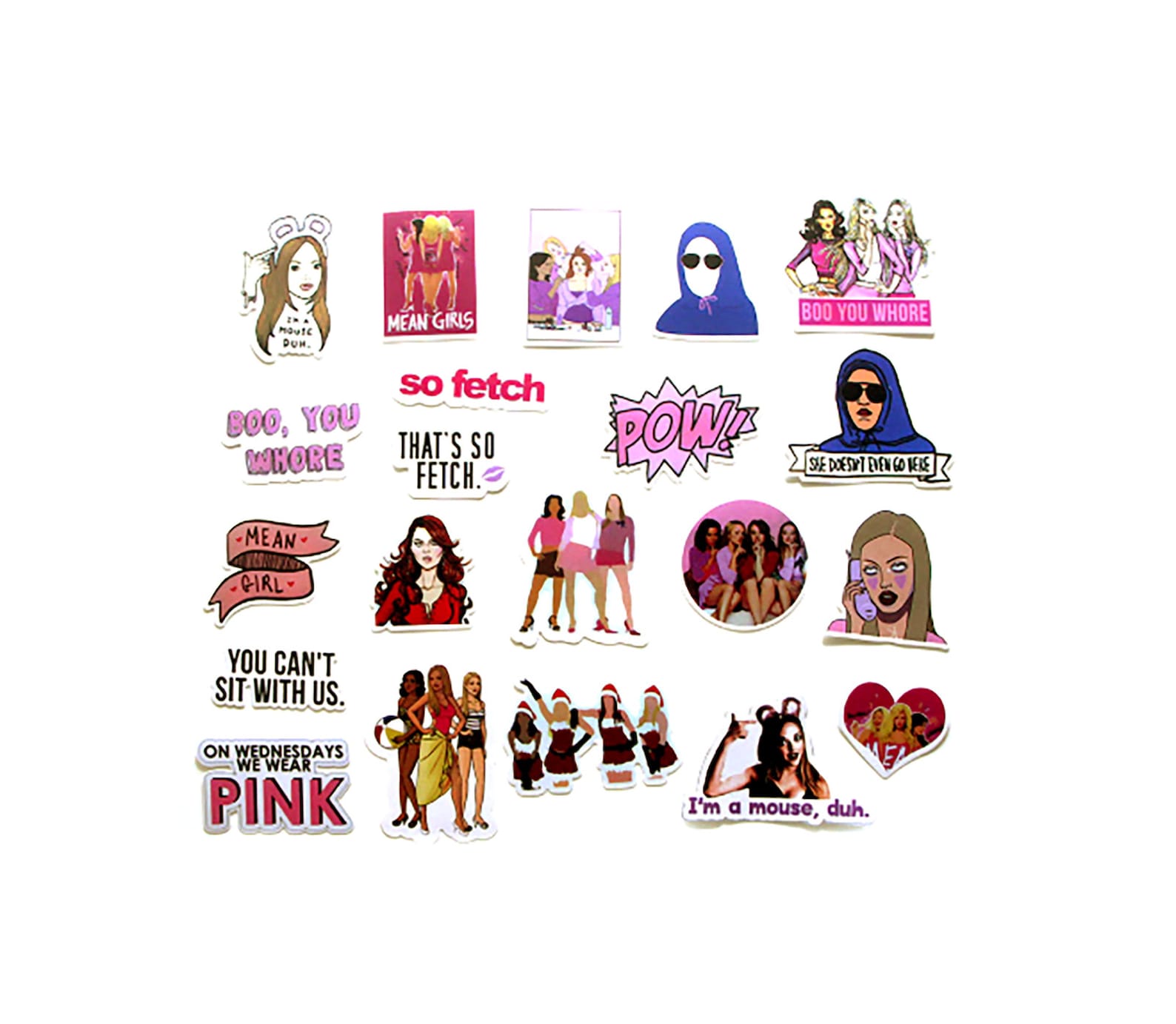 Mean Girls Vinyl Sticker Pack Set Of 21 Funny Waterproof Diy Etsy