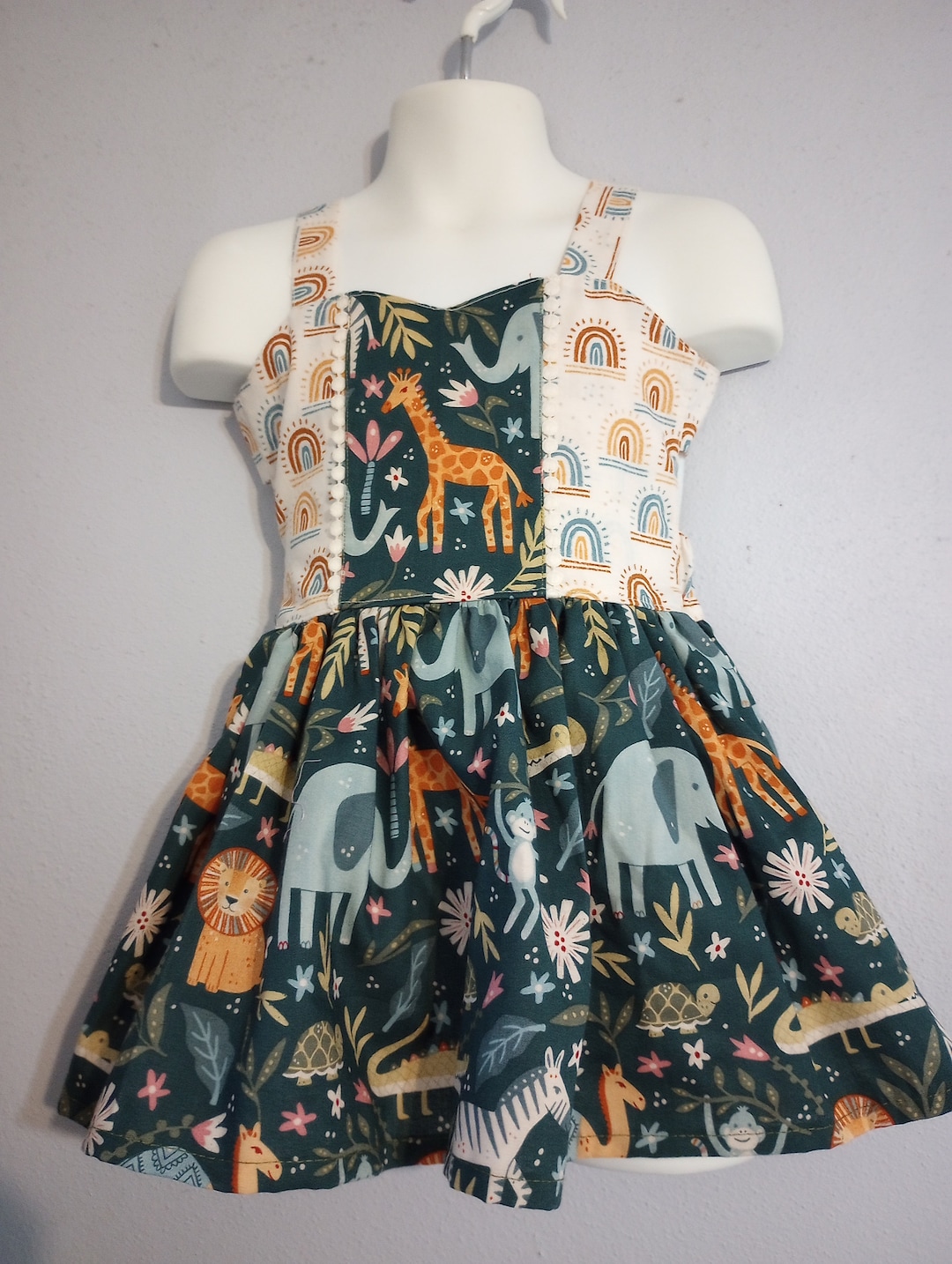 Girls 18 M Safari Wild Animal Print Dress,jungle Outfit,birthday Dress ...