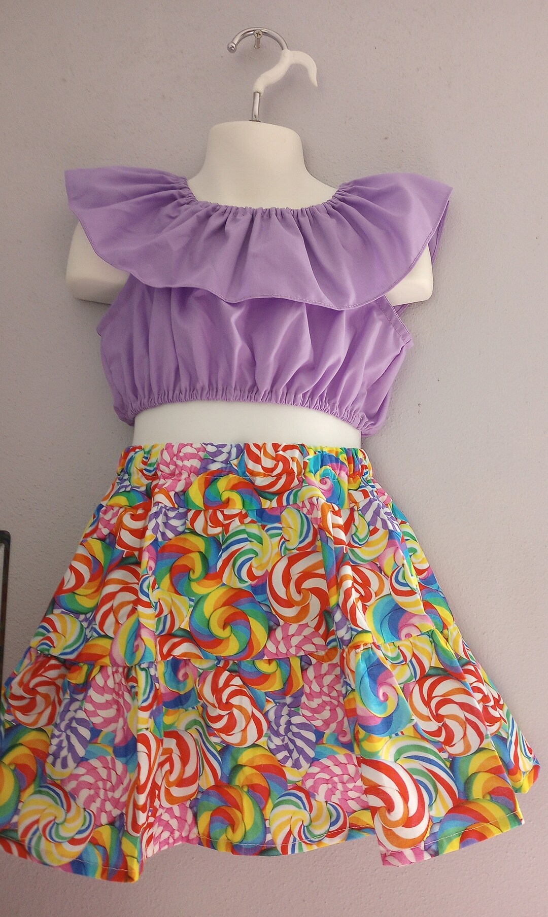3T Girls Candy Outfit Set,top and Skirt Outfit - Etsy