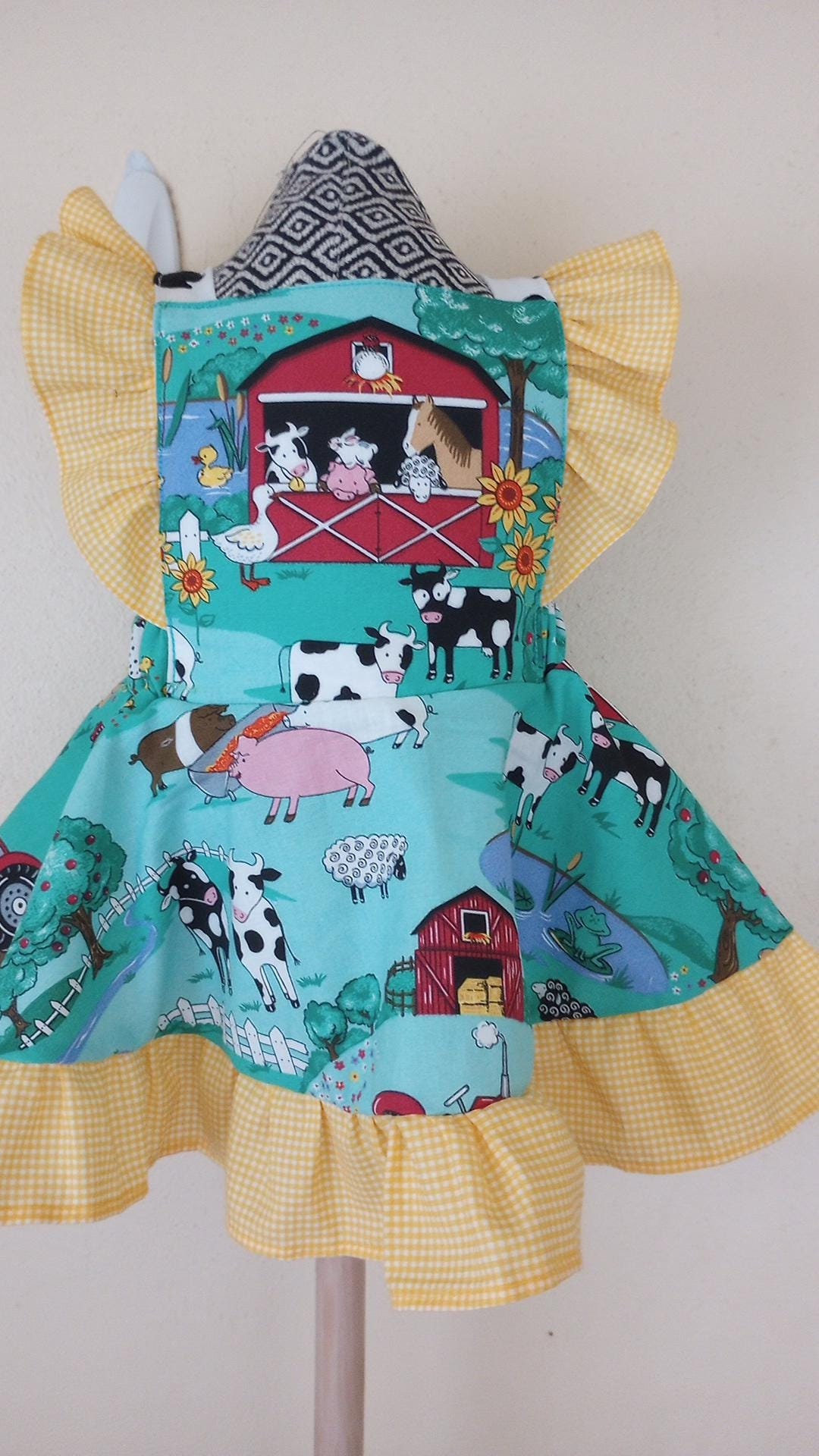 12 M Farm Animals Dress, Barnyard Outfit,farmlife - Etsy