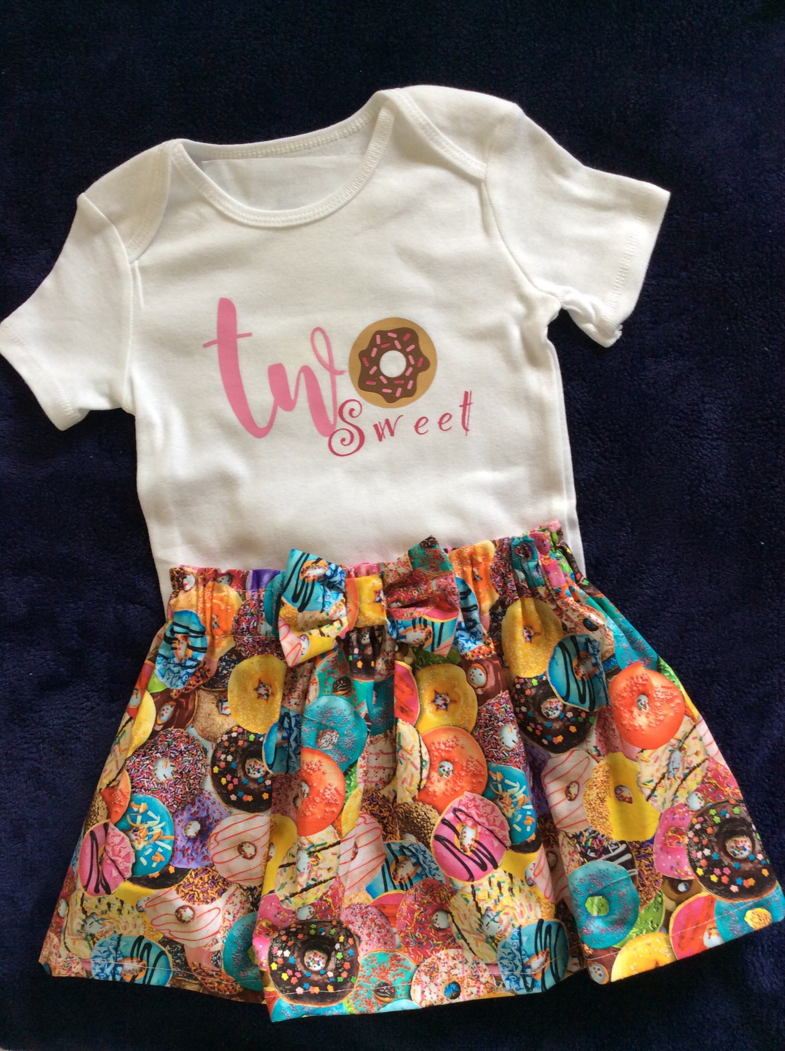 2nd Birthday Donut Outfitgirls Two Sweet Birthday Outfit | Etsy
