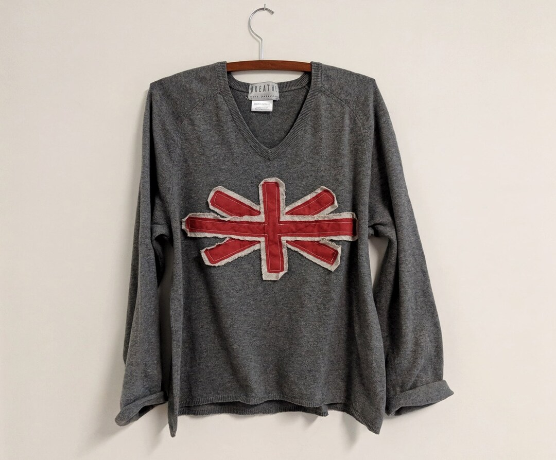 Union Jack - British Flag Sweater or Sweatshirt/ Made by Hand - Breathe ...