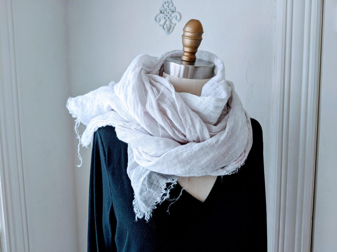 Linen Scarf -handloomed Plant Dyed / Earth Tone Colors / Sustainable ...