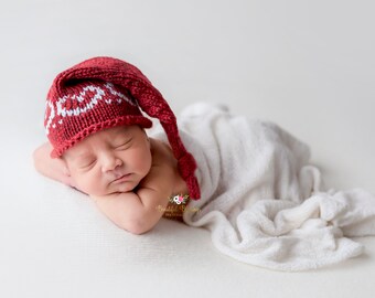 Ready to Ship Knit Newborn Sleep Cap Long Tail Sleep Cap | Etsy